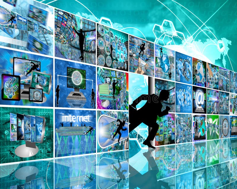 Entrance in the wall stock photo. Image of connect, media - 47995846