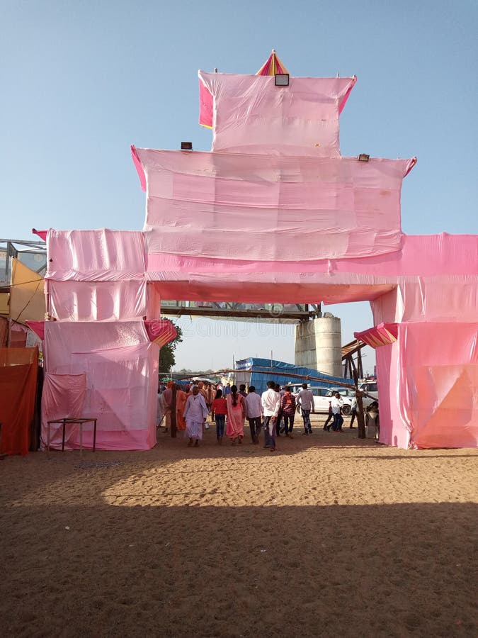 It is the Entrance Which is Made from Fabrics. Editorial Stock Image ...