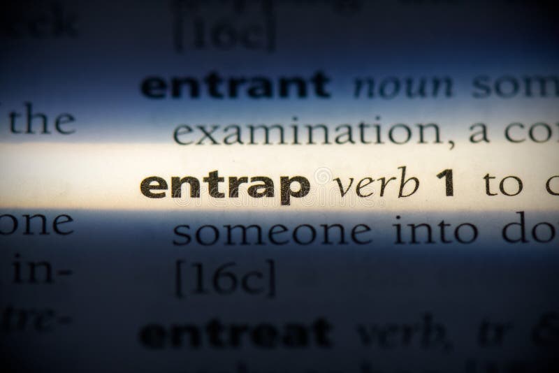 Entrap stock image. Image of entrap, word, definition - 161578759