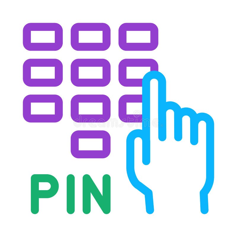 Entre Pin Code Icon Vector Outline Illustration Stock Vector ...