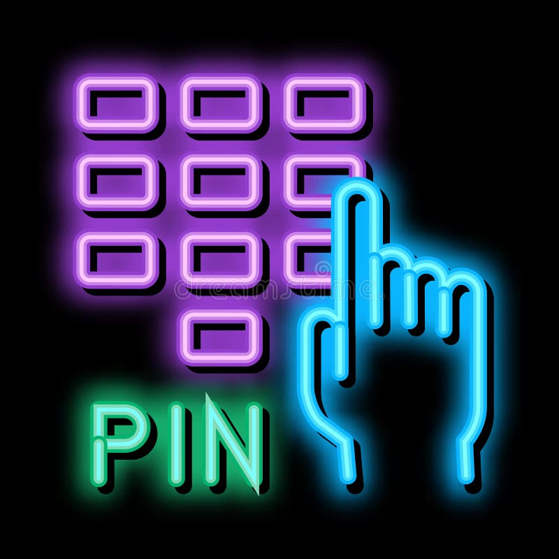 Qr Code Neon Icon. Glowing Logo Stock Vector - Illustration of flat ...