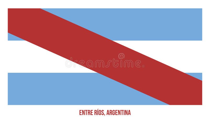 Entre Rios Flag Vector Illustration on White Background. Flag of ...