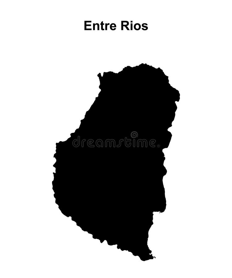 Entre Rios outline map stock vector. Illustration of entre - 360325741