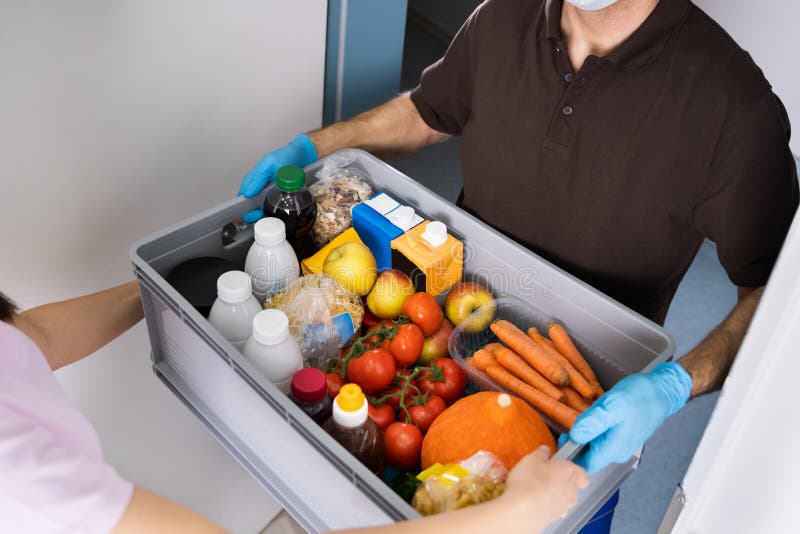Entrega De Alimentos Para Mercearia Imagem de Stock - Imagem de compra ...