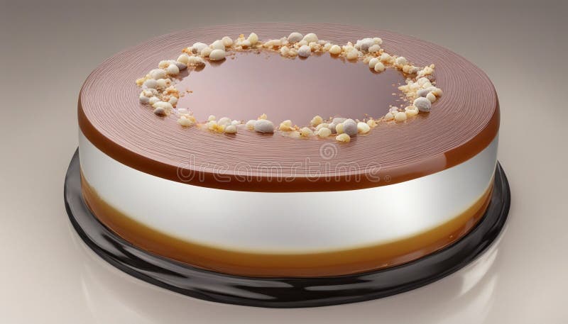 Entremet - Mirror Glazed Dessert Stock Illustration - Illustration of ...