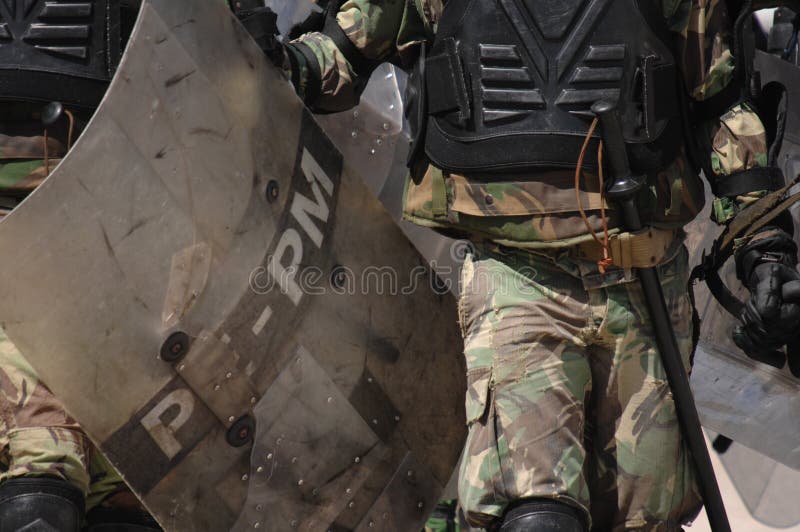 Entrenamiento Para El Disturbio Civil Imagen de archivo - Imagen de ...