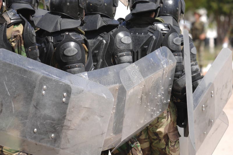 Entrenamiento Para El Disturbio Civil Foto de archivo - Imagen de ...