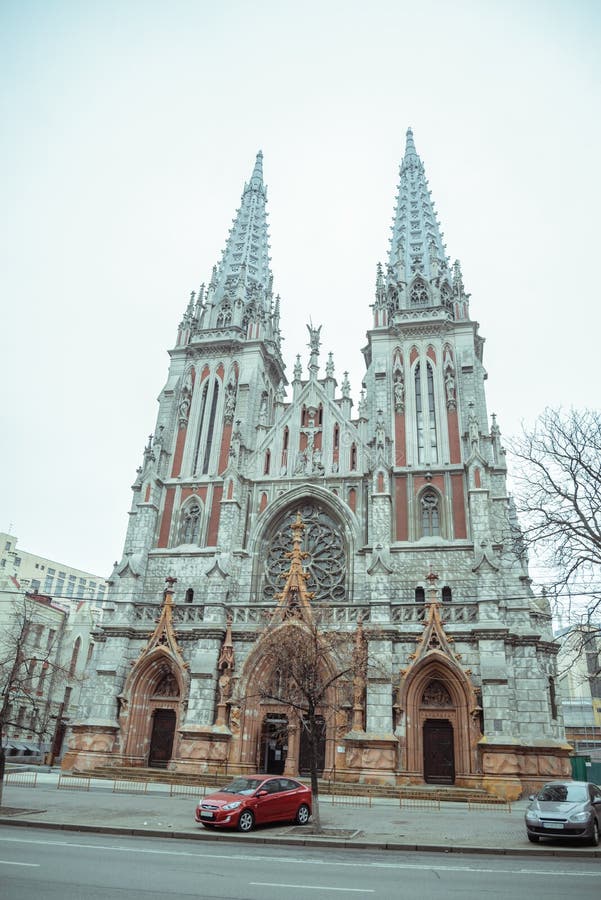 Entrence Gothic Church Cold Spring Day Stock Photos - Free & Royalty ...