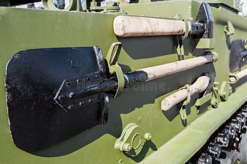 Tools Mounted on the Hood of a Humvee Military Vehicle - Hammer, Axe ...