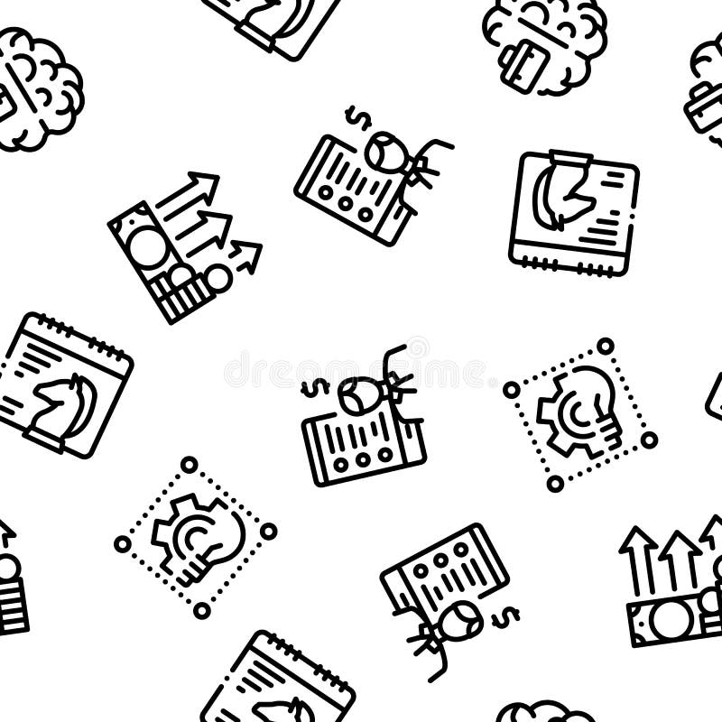 Entrepreneur Business Seamless Pattern Vector Stock Vector ...