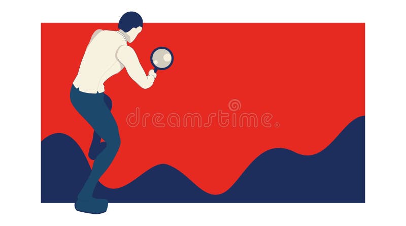 An Entrepreneur Doing Research. Business Strategy Illustration Template ... An Entrepreneur Doing Research. Business Strategy Illustration Template ...
