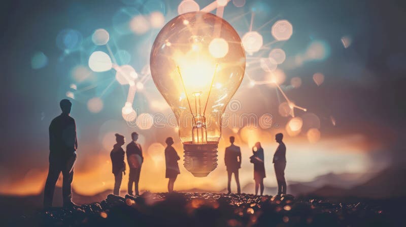 Entrepreneur Inspiring Their Team with Innovative Stock Illustration ...