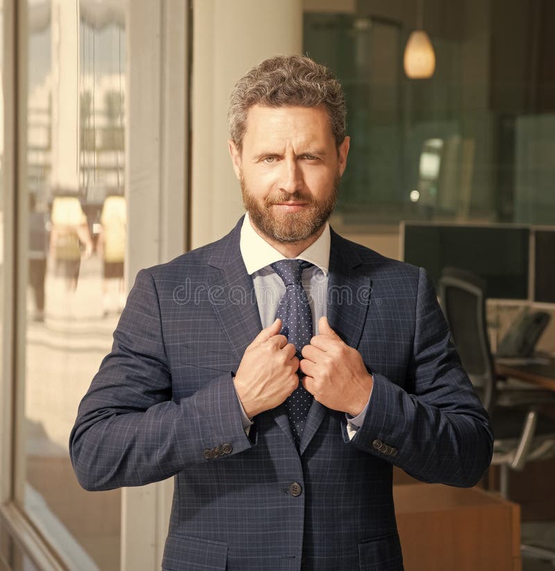 Entrepreneur Male Formal Fashion Professional Unshaven Ceo Stock