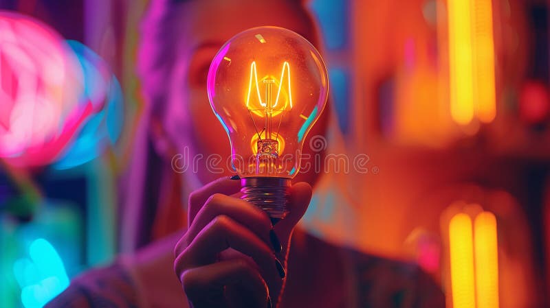 Entrepreneur Presenting a Startup Idea, Close Up, Innovation Theme ...