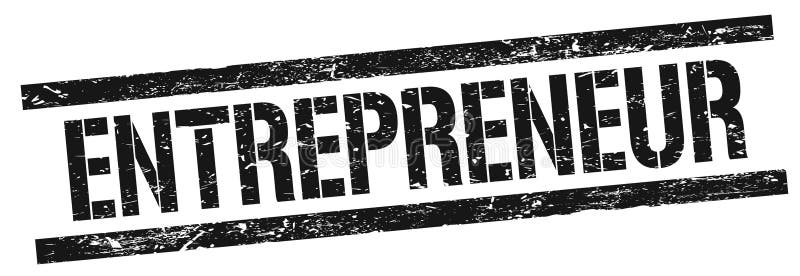 ENTREPRENEUR Text on Black Grungy Rectangle Stamp Stock Illustration ...