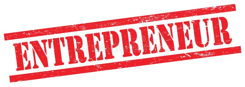 ENTREPRENEUR Text on Blue Grungy Vintage Stamp Stock Illustration ...