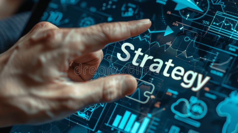 Entrepreneur Unveils Digital Strategy on Touchscreen Display Stock ...