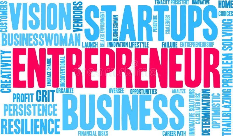 Entrepreneur Word Cloud stock vector. Illustration of choices - 136505934