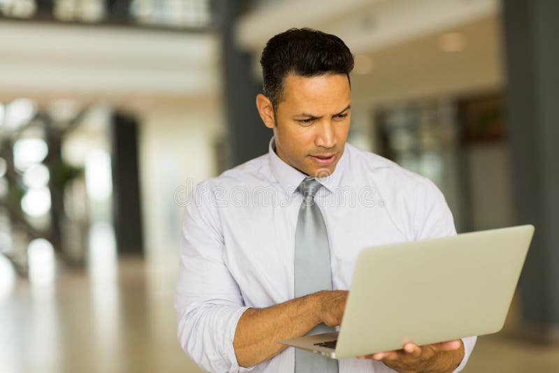 Entrepreneur Working on Laptop Stock Photo - Image of entrepreneur ...