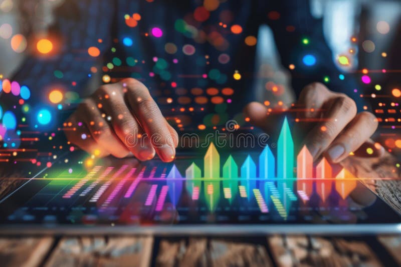 Entrepreneurial Start Up Symbolized by Person with Tablet Featuring ...