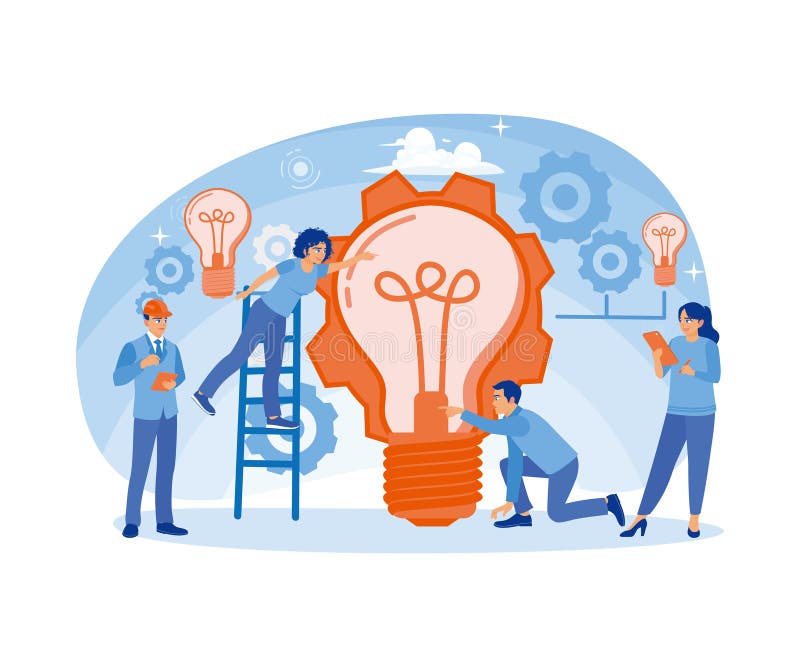 Entrepreneurs and Teamwork. Work Together and Exchange Ideas Towards ...