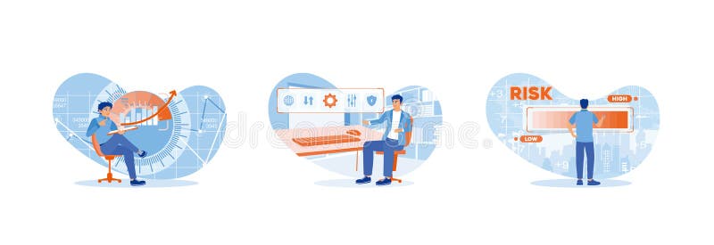 Entrepreneurs Work Using Electronic Devices for Analysis and High-risk ...