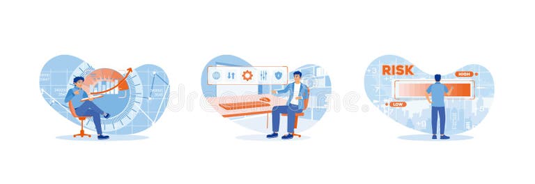 Entrepreneurs Work Using Electronic Devices for Analysis and High-risk ...