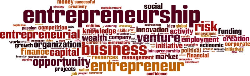 Entrepreneurship Word Cloud Stock Vector - Illustration of knowledge ...