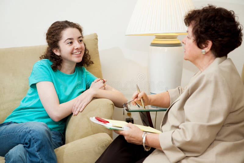 Job Interview Adolescente O Asesoramiento Imagen de archivo - Imagen de ...