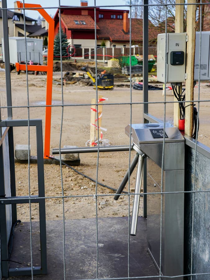 Entry Control System in the Workplace on the Construction Site Stock ...