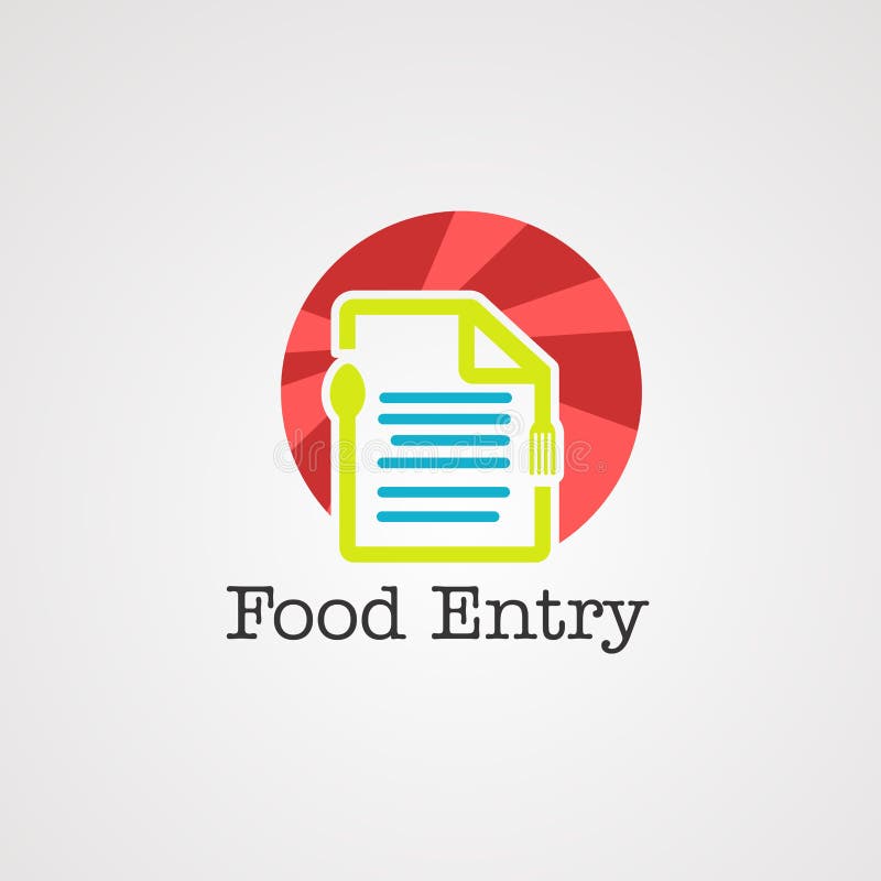 Entry Data Food Concept Logo Vector, Icon, Element and Template for ...