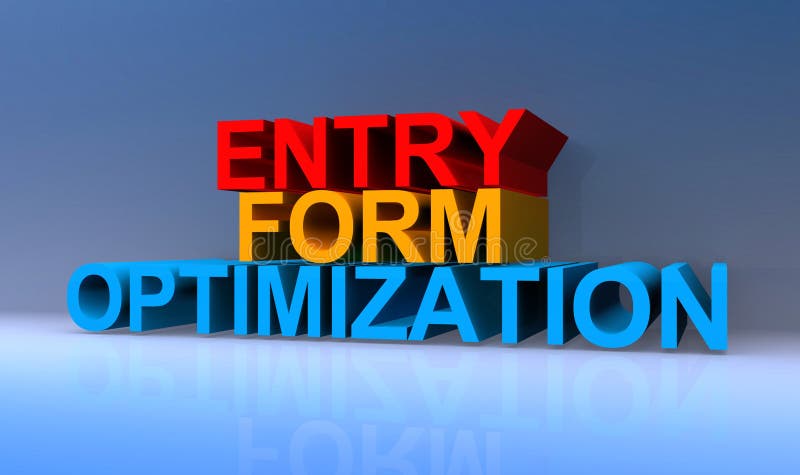 Entry Form Optimization on Blue Stock Illustration - Illustration of ...