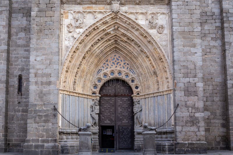 Entry Gate of the Cathedral of Avila (Cathedral of the Saviour), Spain ...