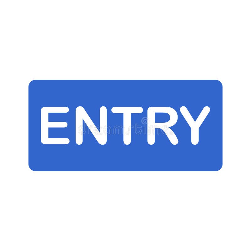 Entry icon design vector stock vector. Illustration of black - 223645047