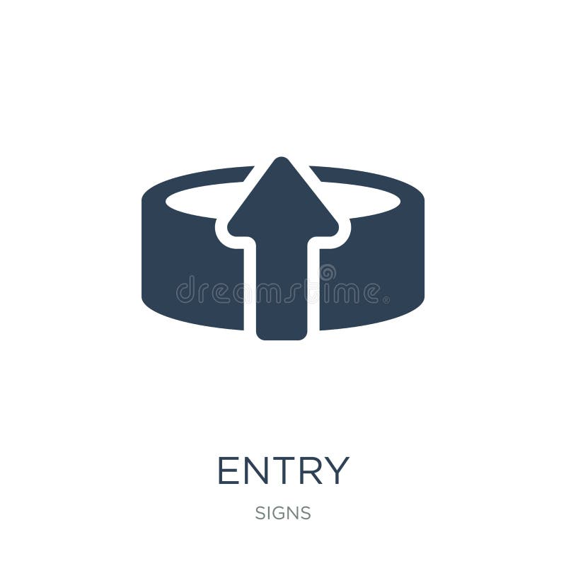 Entry Icon in Trendy Design Style. Entry Icon Isolated on White ...