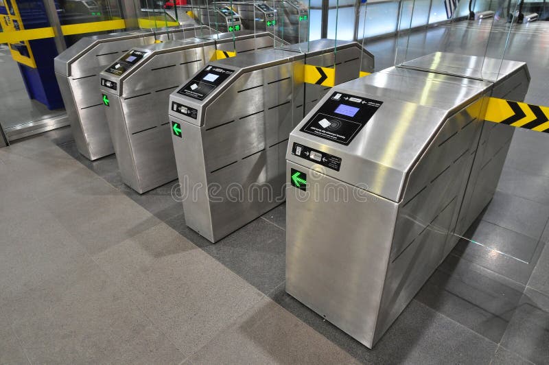 Entry Machines To Underground Stock Photo - Image of facility, door ...