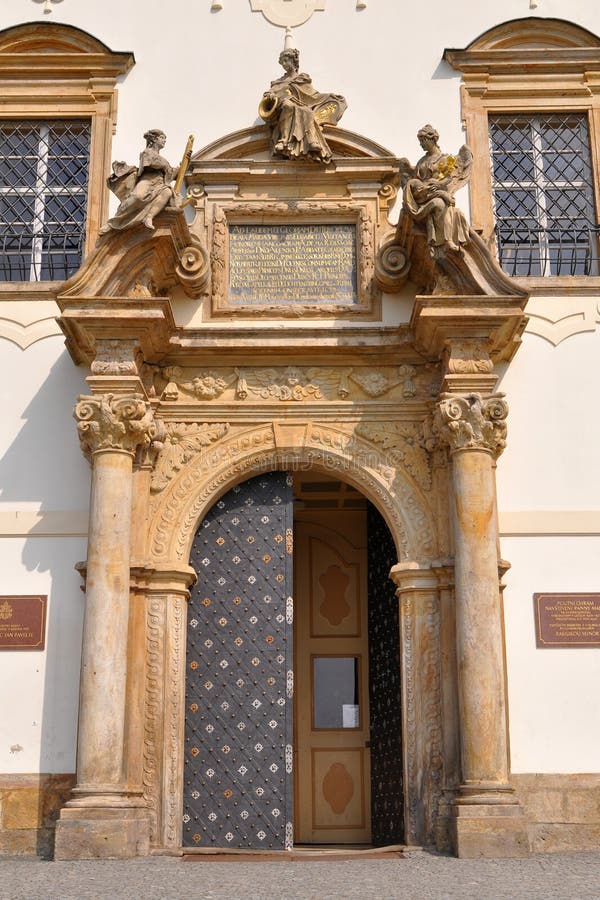 Entry portal stock image. Image of virgin, basilica, blue - 9061915