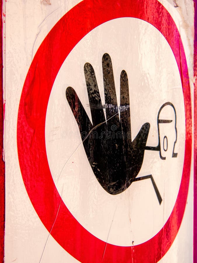 Entry Prohibited Sign, Keep Out 19 Stock Image - Image of angle ...