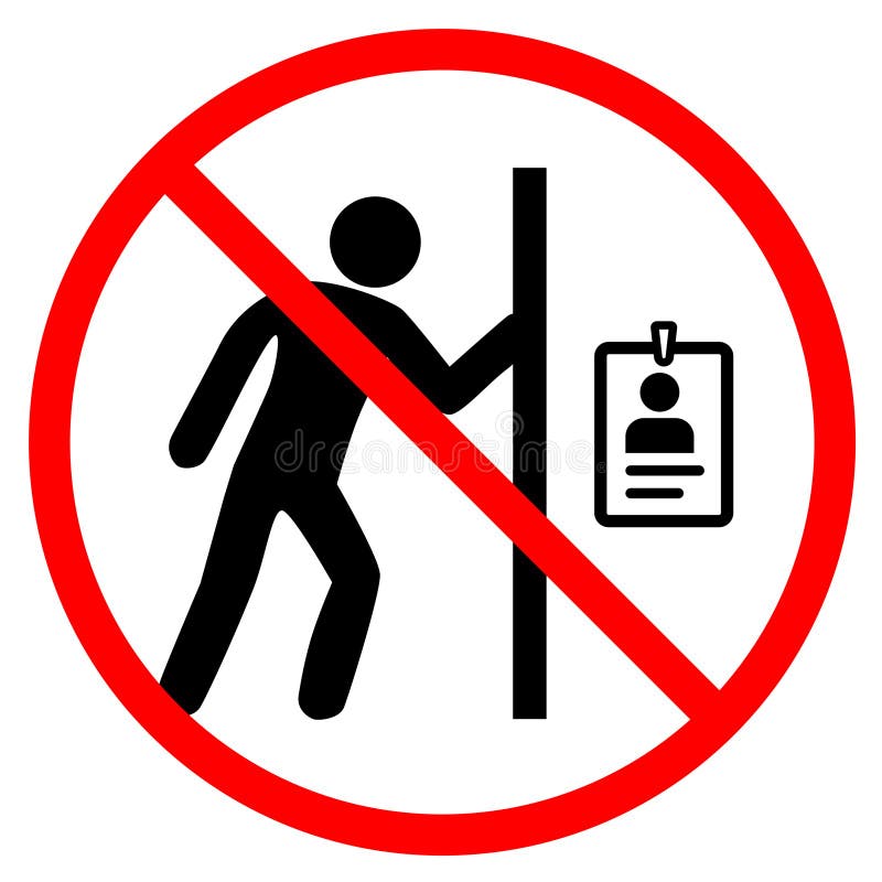 ID Required for Entry stock illustration. Illustration of gatekeeping ...