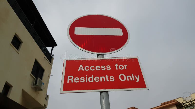 Entry only for Residents Sign Stock Footage - Video of sign, control ...