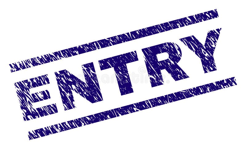 Scratched Textured ENTRY Stamp Seal Stock Vector - Illustration of ...