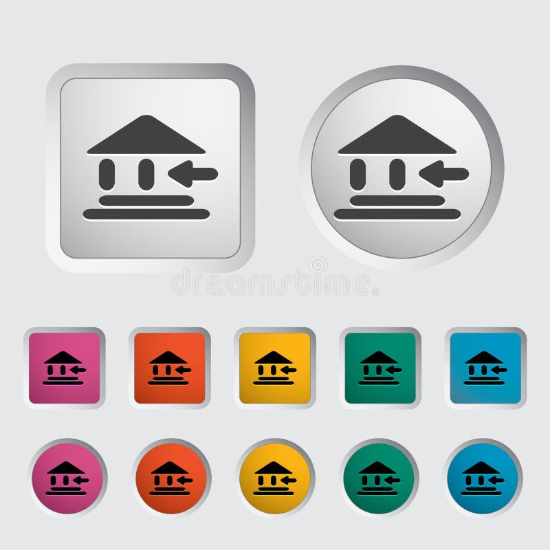 Entry single icon. stock vector. Illustration of gray - 89292501