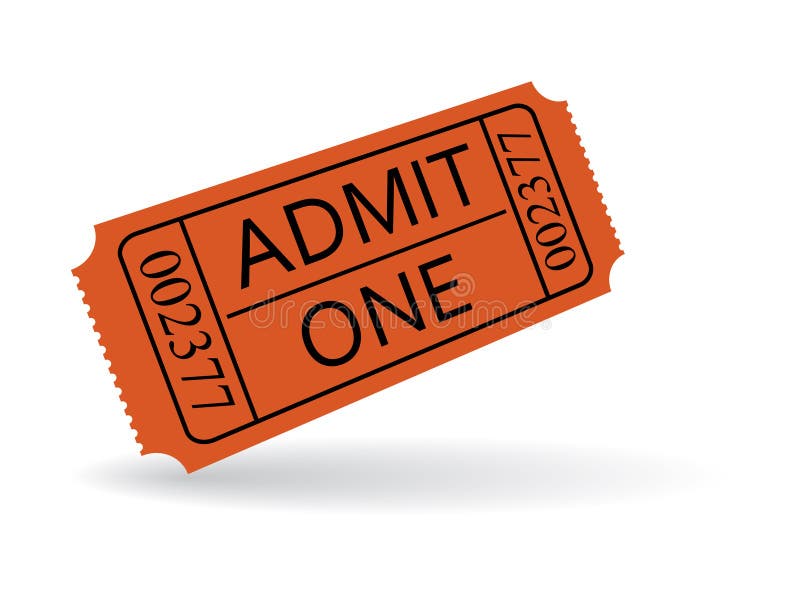 Entry Ticket Vector stock vector. Illustration of orange - 3613744
