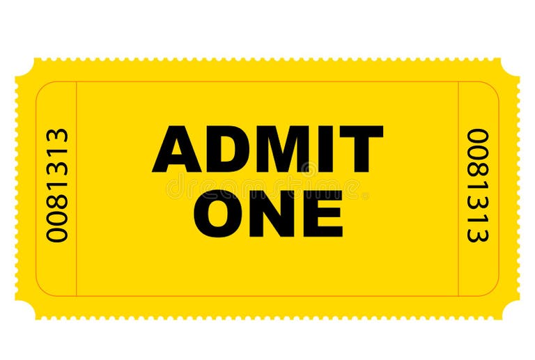 Entry Ticket Vector stock vector. Illustration of orange - 3613744