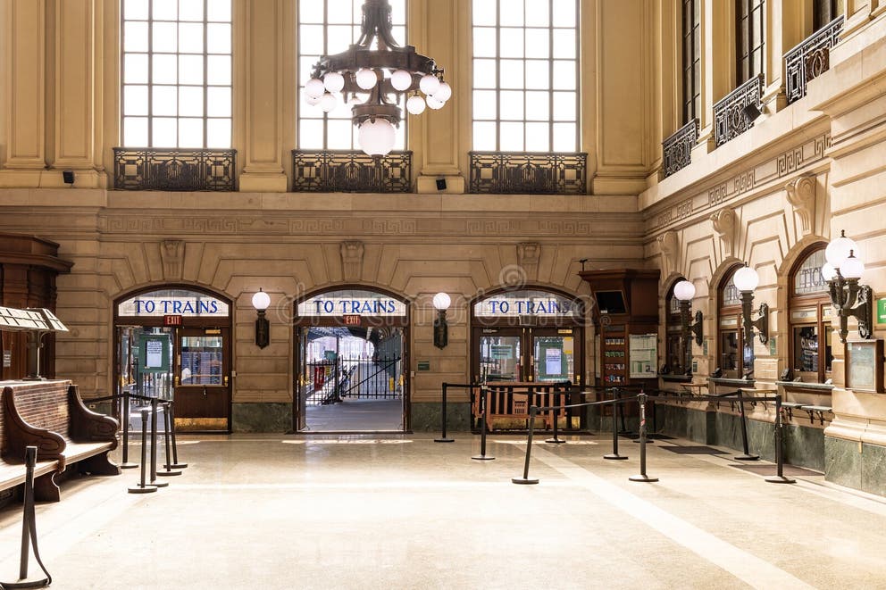 Entry To Train Platforms Inside Hoboken Terminal Editorial Stock Photo ...