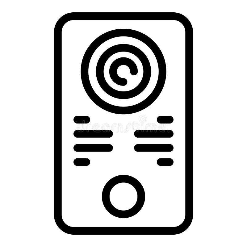 Entry Video Intercom Icon Outline Vector. Electronic Call Stock Vector ...