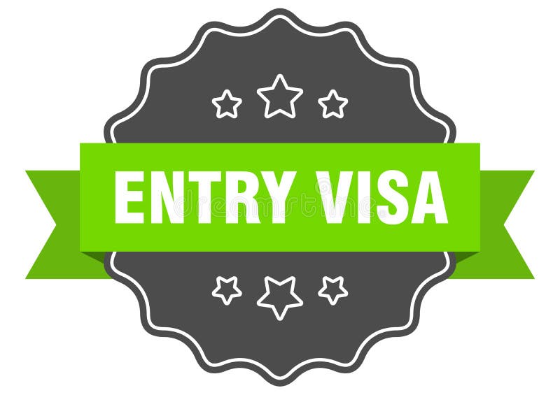 Entry Visa Label. Entry Visa Isolated Seal. Sticker. Sign Stock Vector ...