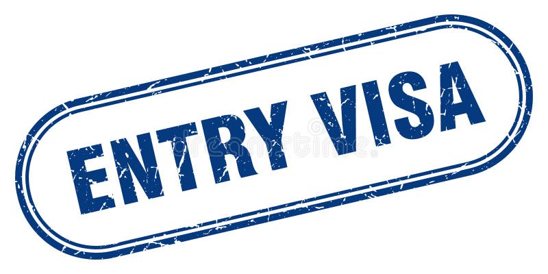 Entry Visa Sticker. Square Isolated Label Sign. Peeler Stock Vector ...