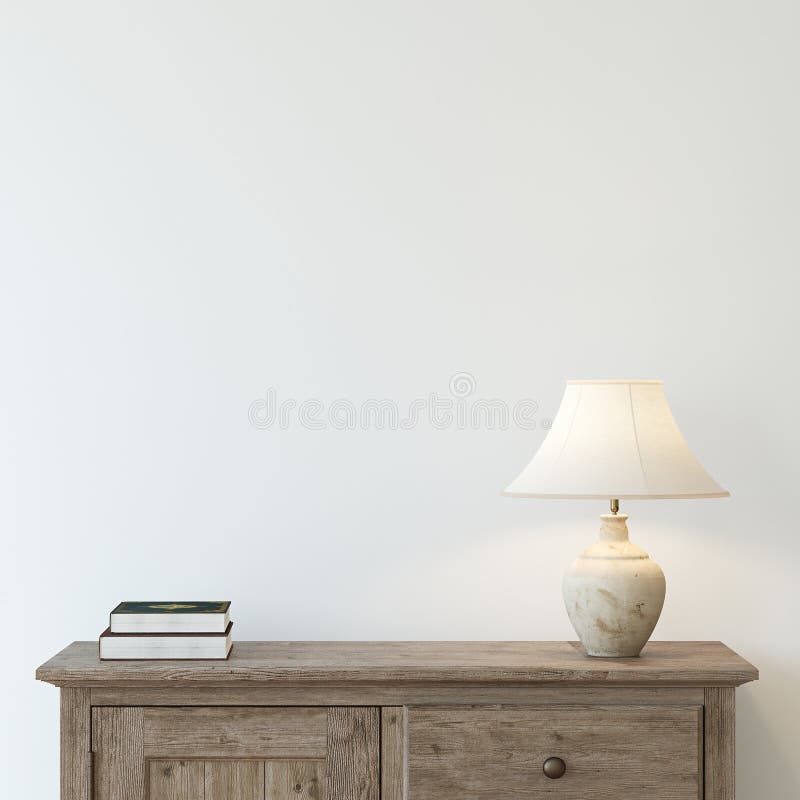 Entryway Interior. Rustic Style. 3d Render Stock Illustration ...