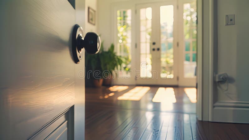 An Entryway with a Smart Lock that Can Be Controlled Remotely and Sends ...